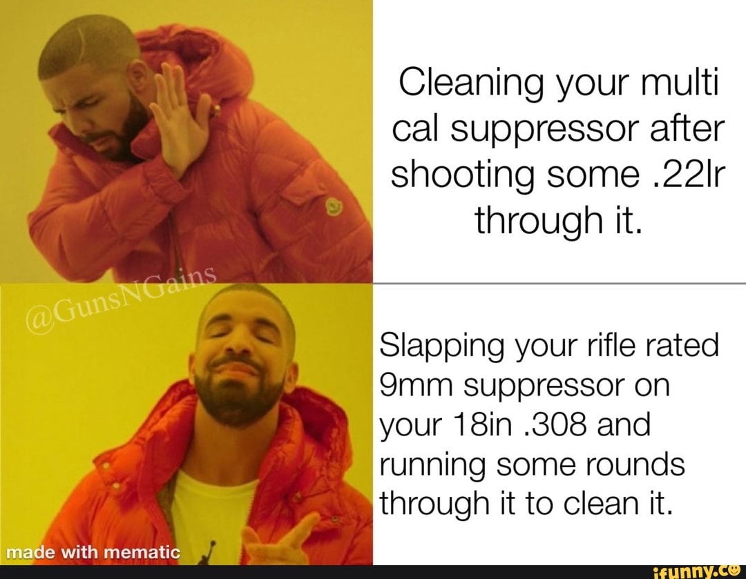 Cleaning your multi cal Suppressor after shooting some .22lr through it ...