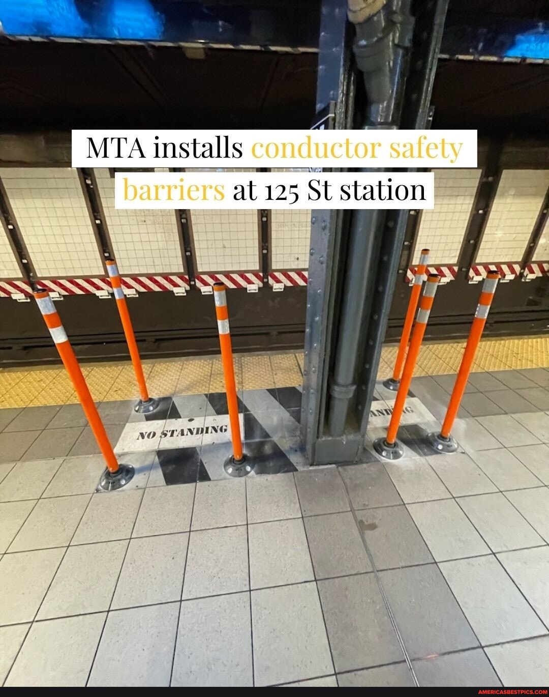 LINK IN BIO Portable safety stanchions have been installed at St subway ...