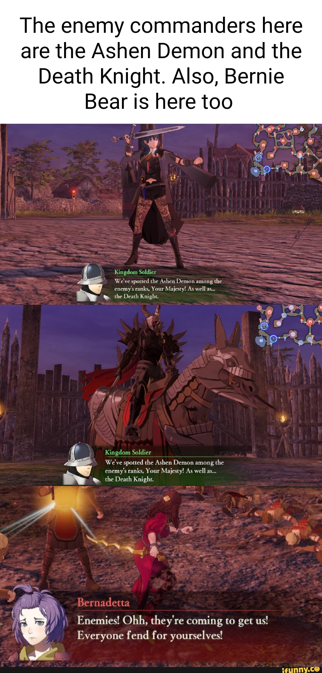 The enemy commanders here are the Ashen Demon and the Death Knight ...