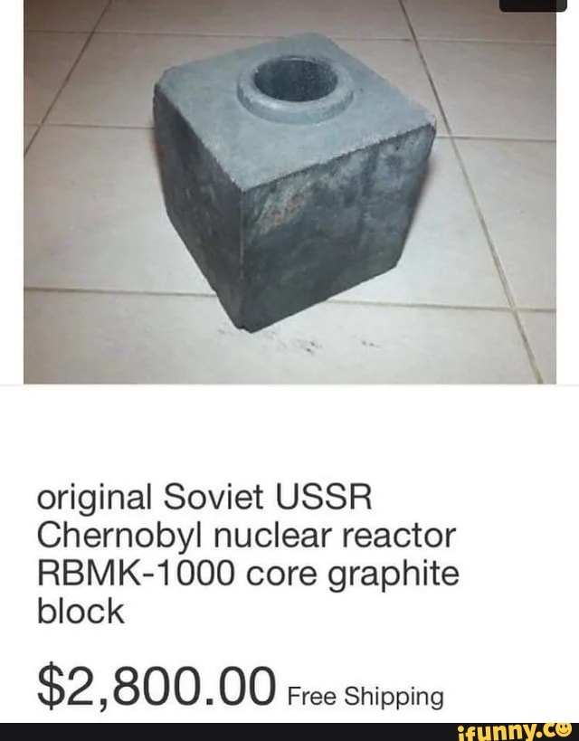 Original Soviet USSR Chernobyl nuclear reactor RBMK-1000 core graphite ...