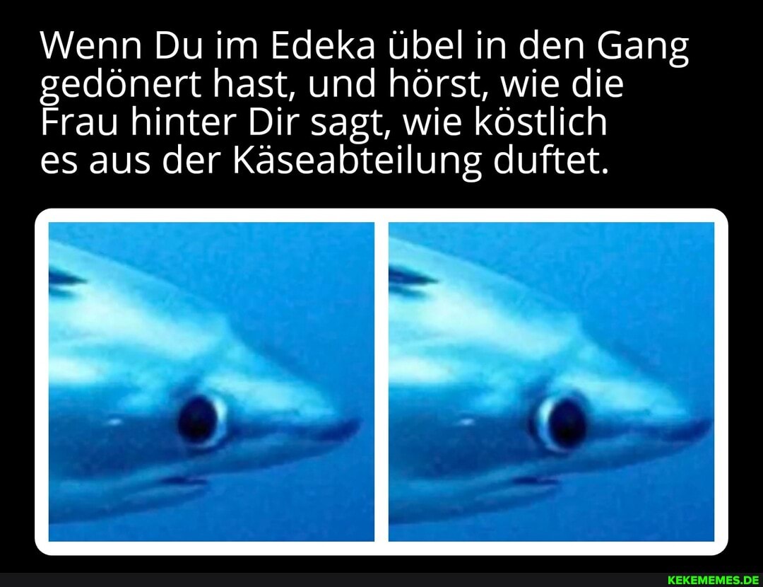 Wenn Du im Edeka übel in den Gang gedönert hast, und hörst, wie die ...