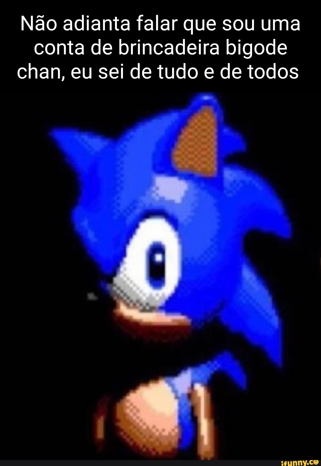 Não adianta falar que sou uma conta de brincadeira bigode chan, eu sei ...