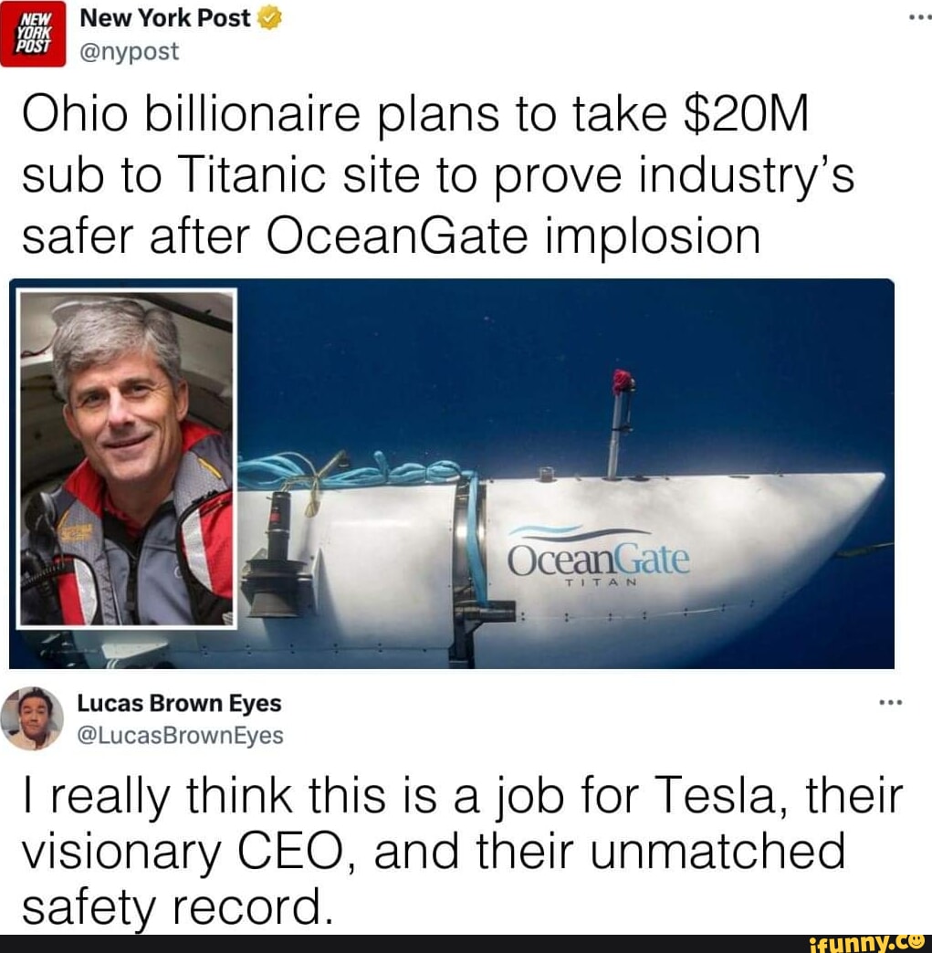Oceangate memes. Best Collection of funny Oceangate pictures on iFunny