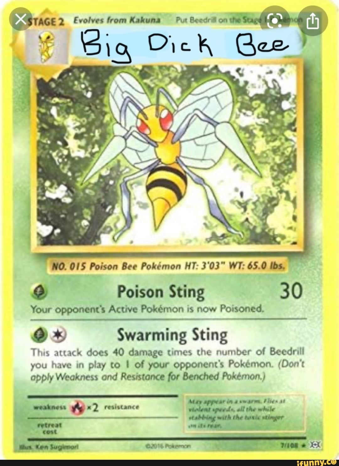 Big EBuce2 Evolves from Kakuna on Dick Gee Poison Bee Pokmon HT: 3'03 ...
