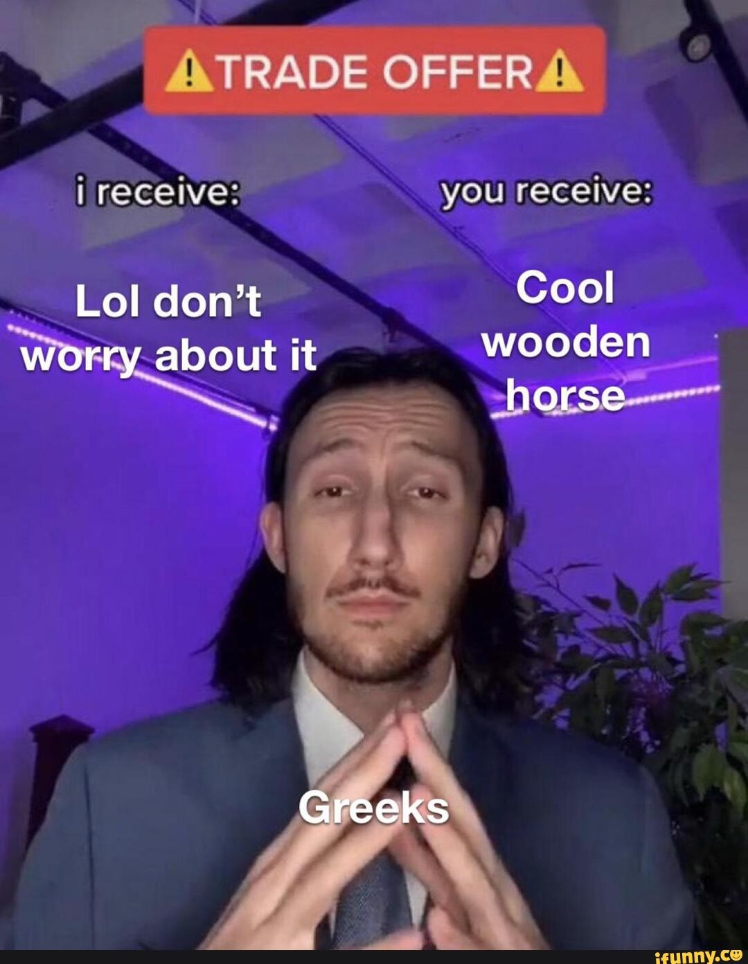 TRADE OFFER i receive: you receive: Lol don't Cool worry -about it ...