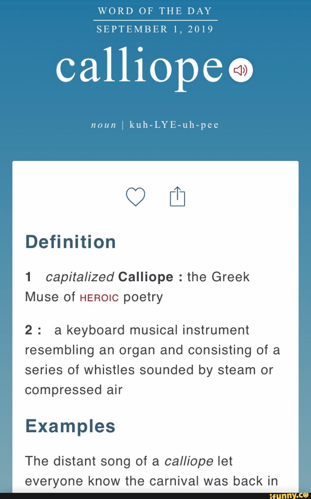 Noun \ kuh-LYE-uh-pcc Definition 1 capitalized Calliope : the Greek ...