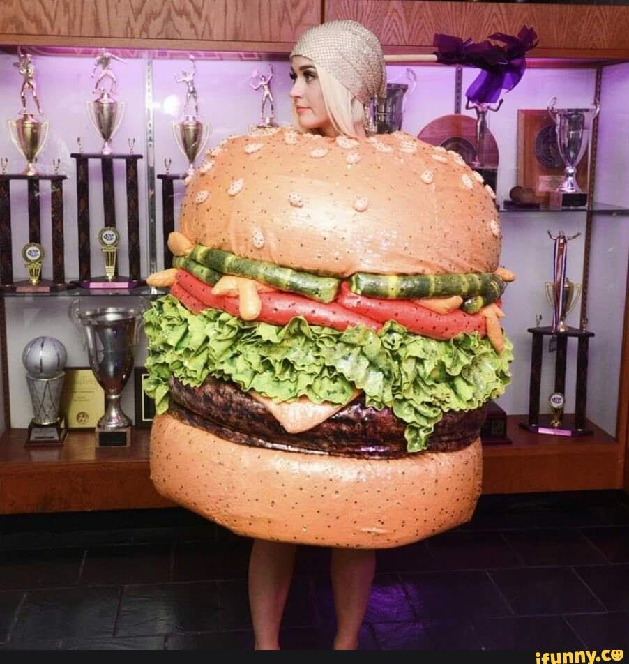 Katy Perry burger costume - iFunny
