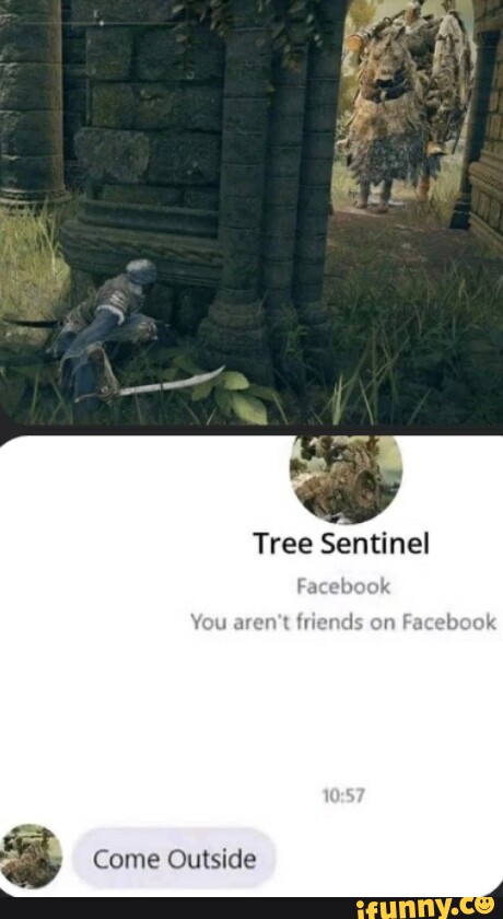 Tree Sentinel Facebook You aren't friends on F Face Come Outside - iFunny