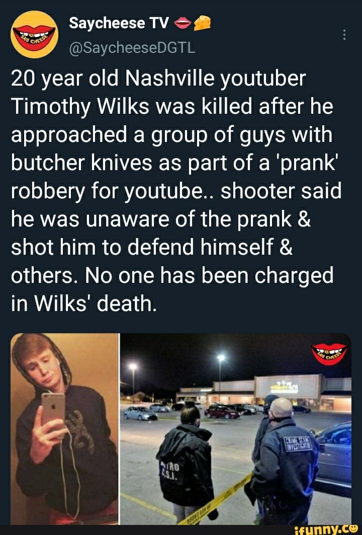 Saycheese TV @SaycheeseDGTL 20 year old Nashville youtuber Timothy ...