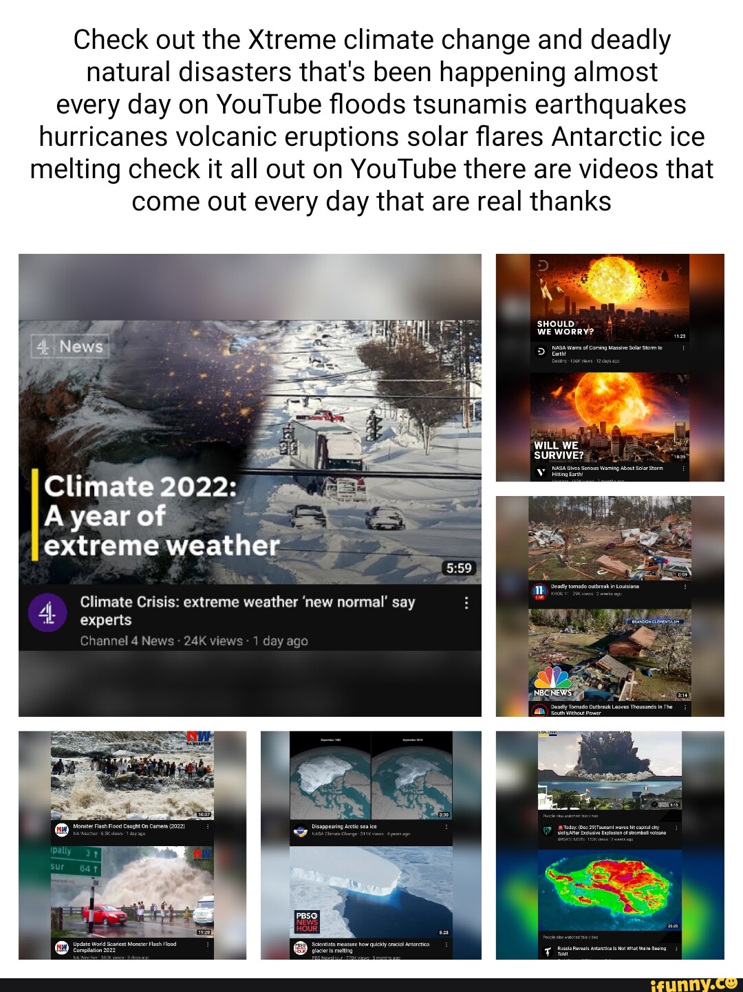 Check out the Xtreme climate change and deadly natural disasters that's ...