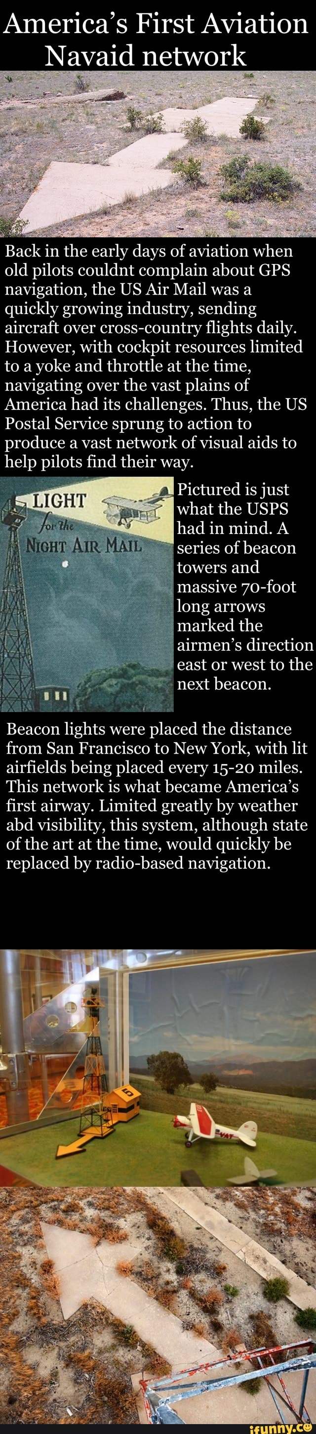 America's First Aviation Navaid network Back in the early days of ...