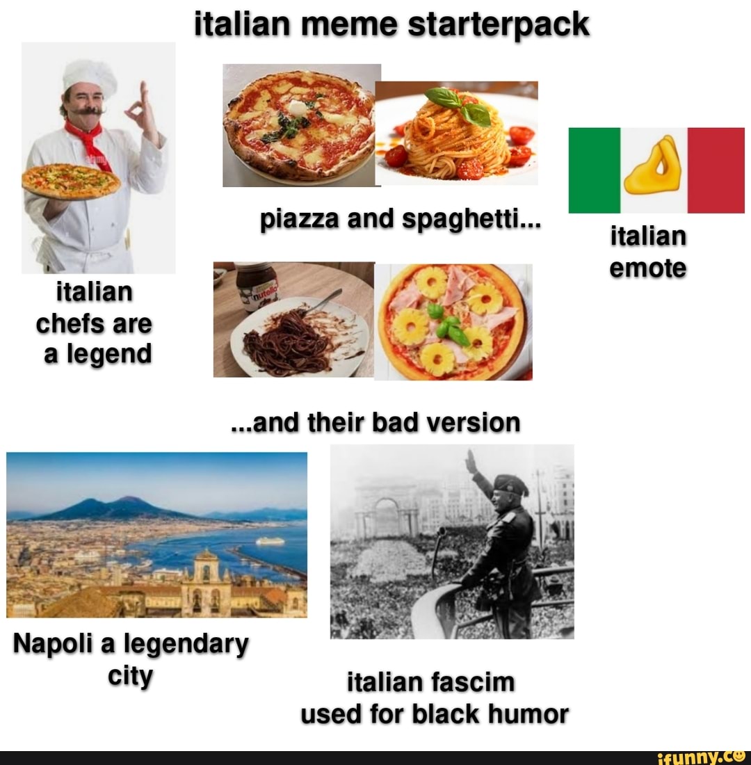 Italian meme starterpack piazza and spaghetti... emote italian chefs ...