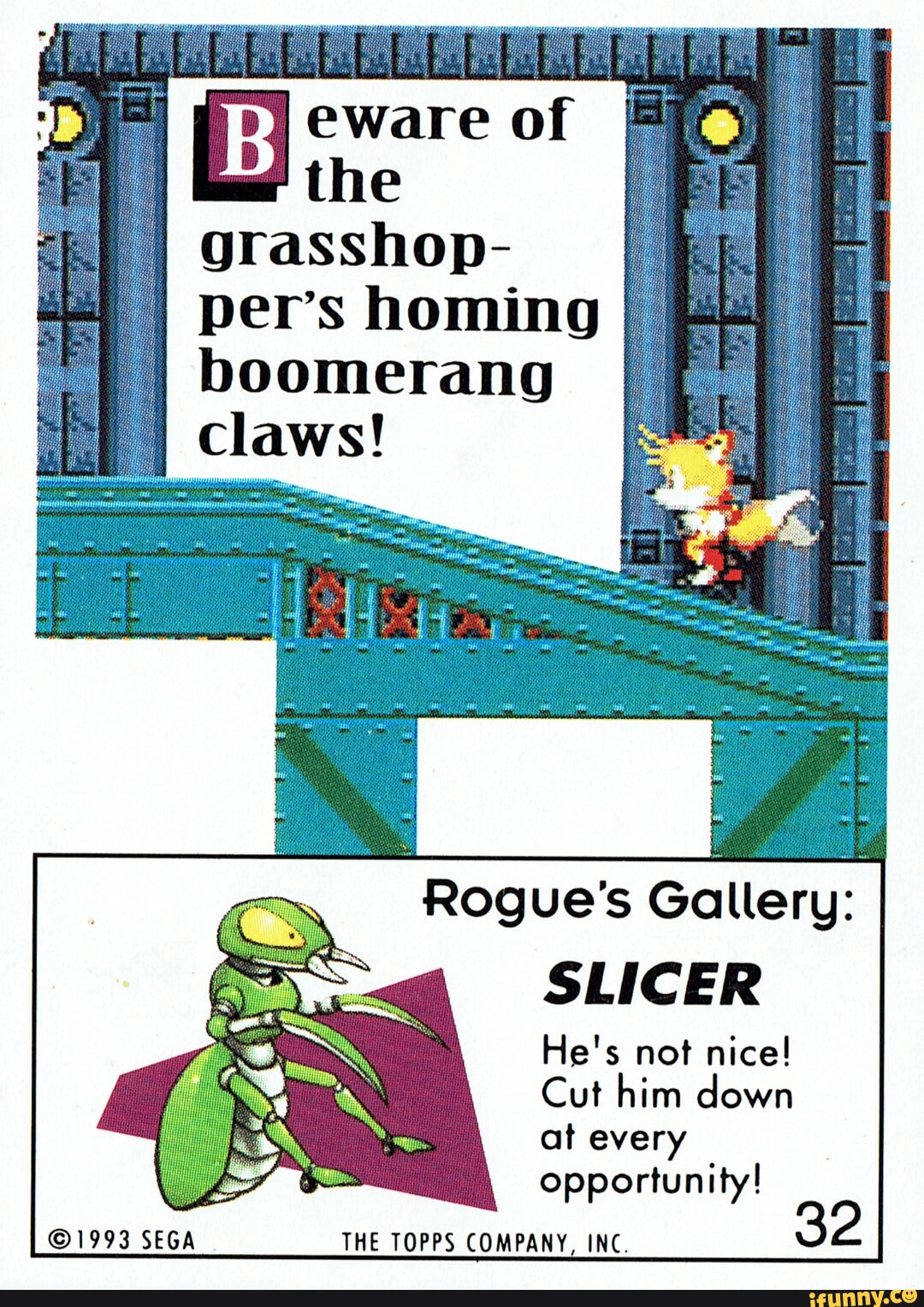 Eware of the grasshop- per's homing boomerang claws! Rogue's Gallery ...