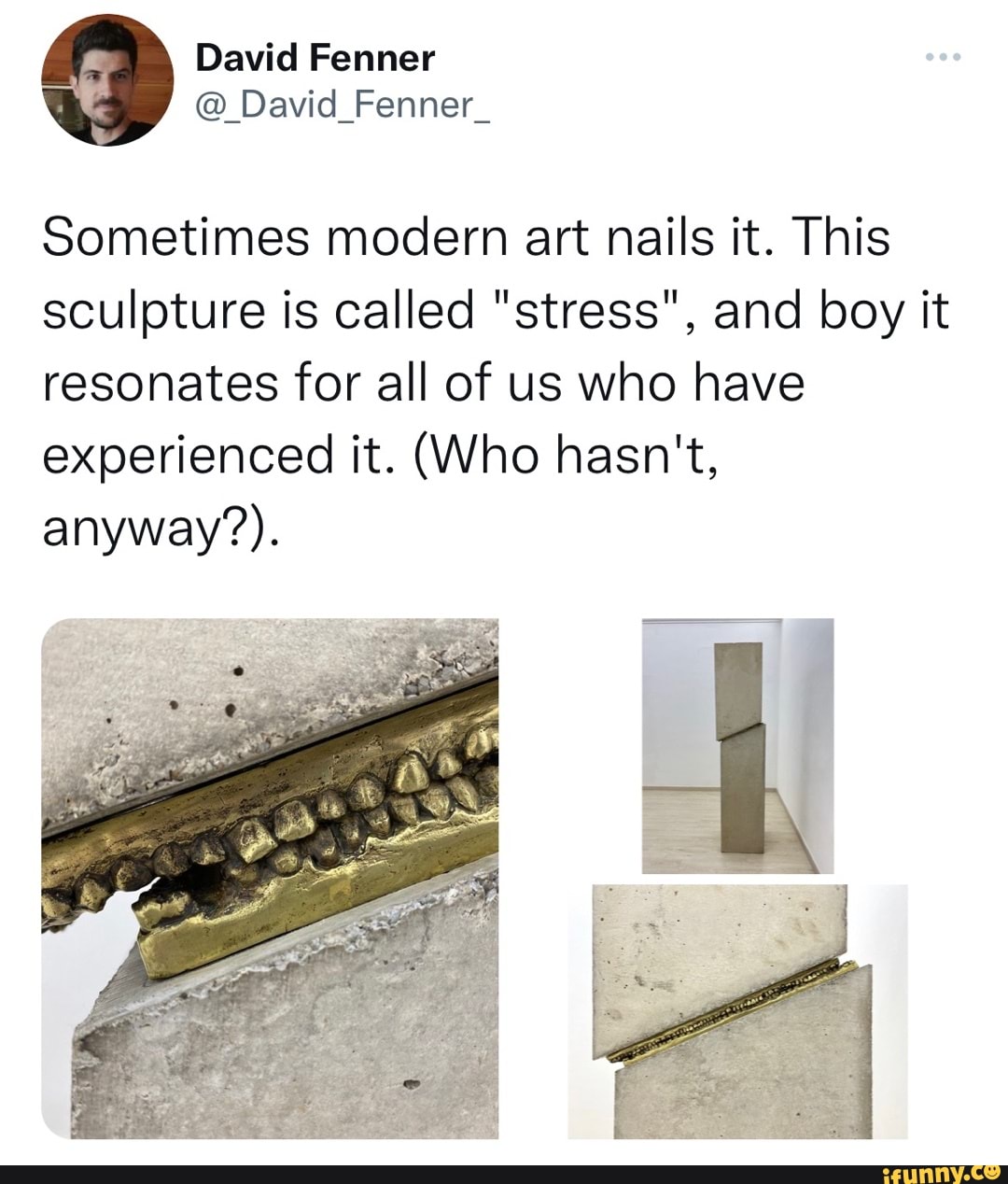 David Fenner David_Fenner_ Sometimes modern art nails it. This ...