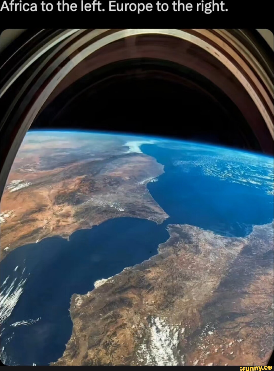 Africa to the left. Europe to the right. - iFunny