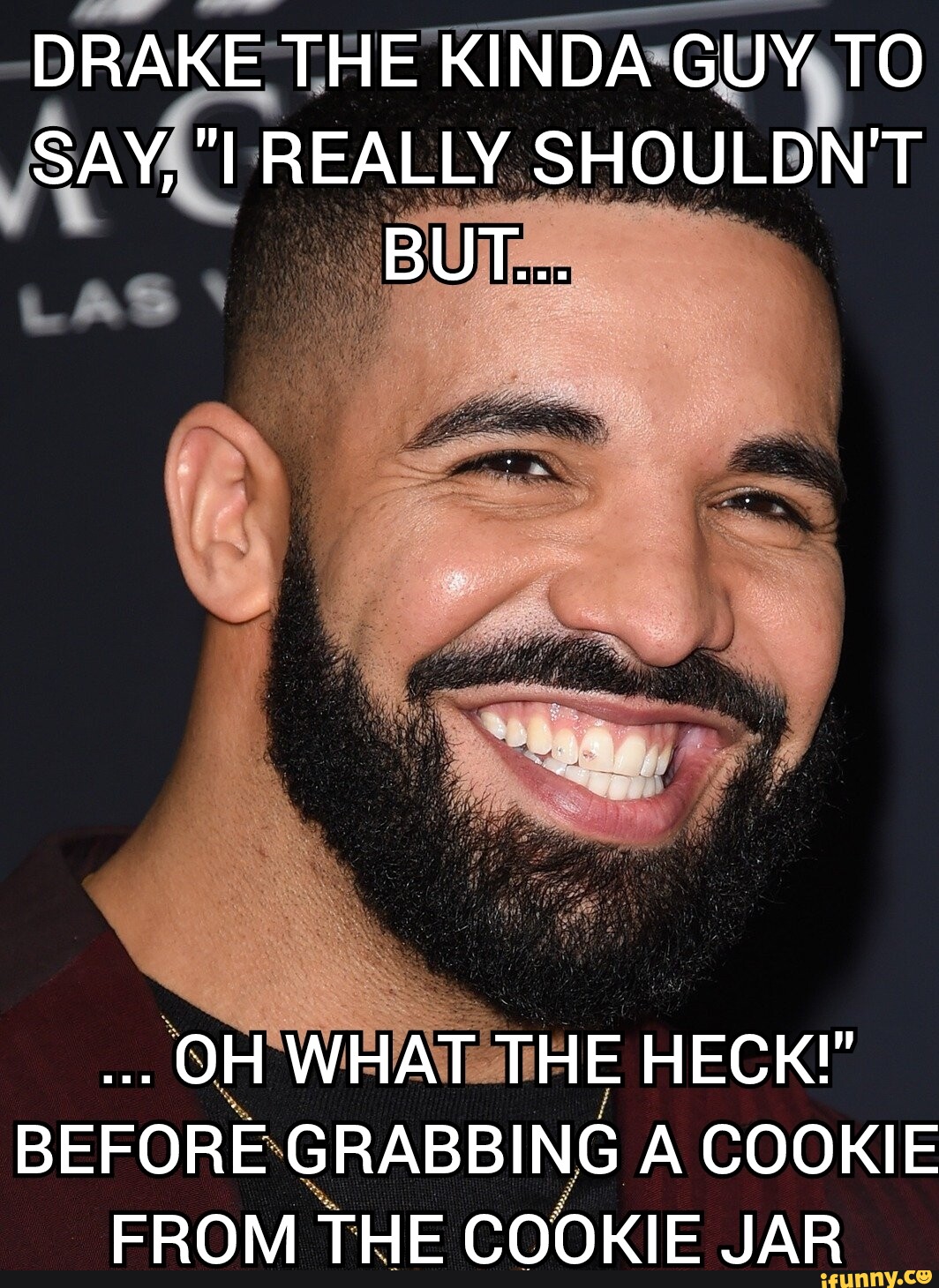 DRAKE THE KINDA GUY TO SAY, REALLY SHOULDN'T BUT... OH WHAT THE HECK ...