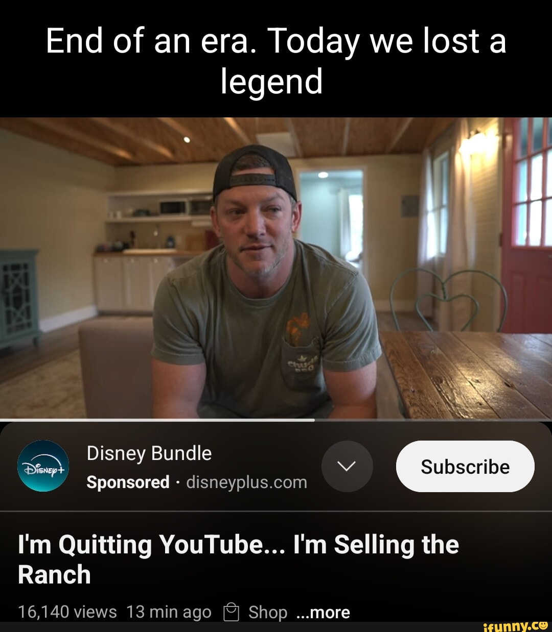 End of an era. Today we lost a legend Disney Bundle Sponsored ...