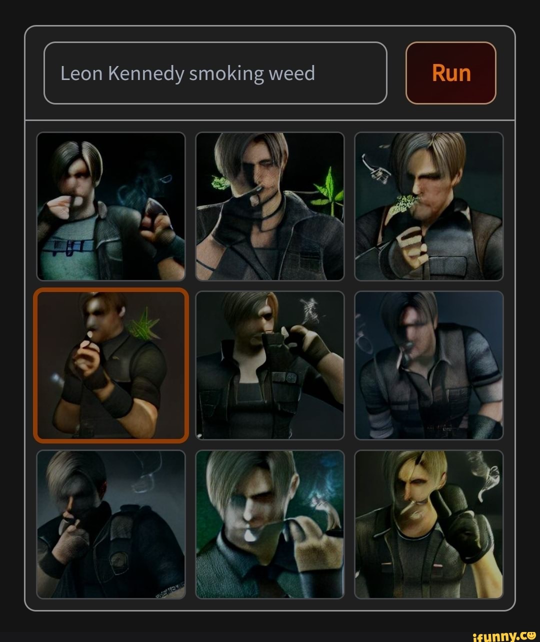 Leon Kennedy smoking weed - iFunny