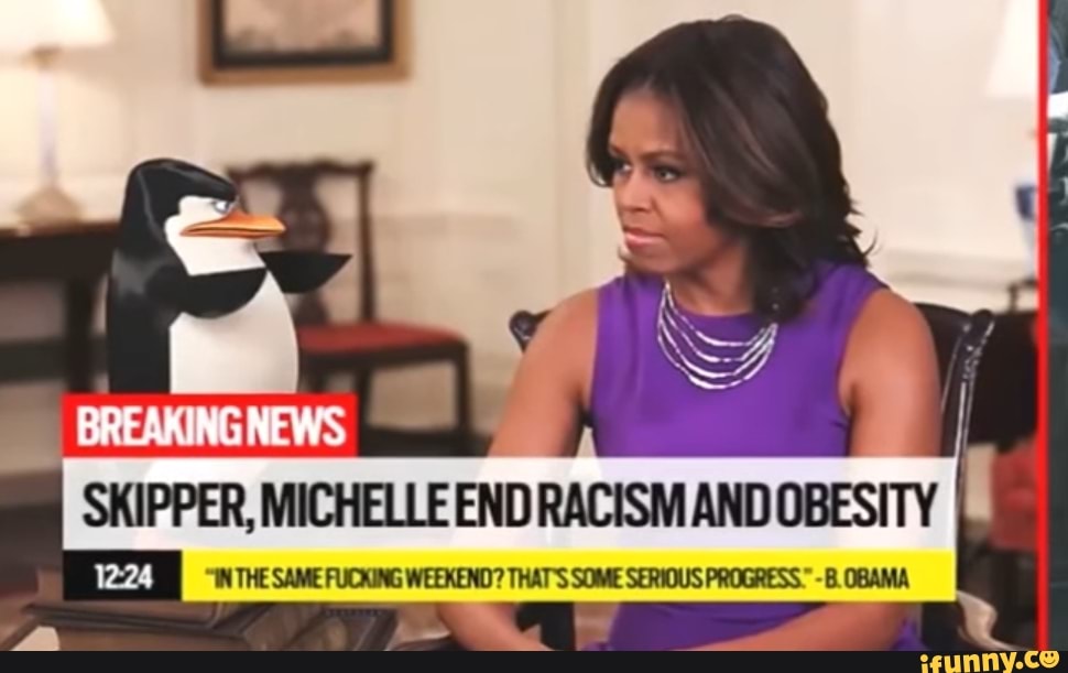 NEWS SKIPPER, MICHELLE END RACISM AND OBESITY "IN THE SAME FUCKING ...