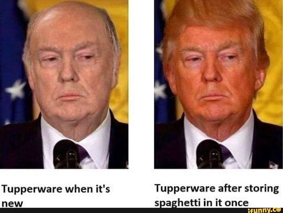 Tupperware when it's Tupperware after storing new spaghetti in it once ...