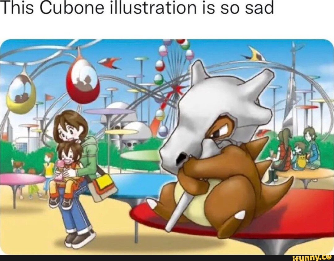 This Cubone illustration is so sad - iFunny