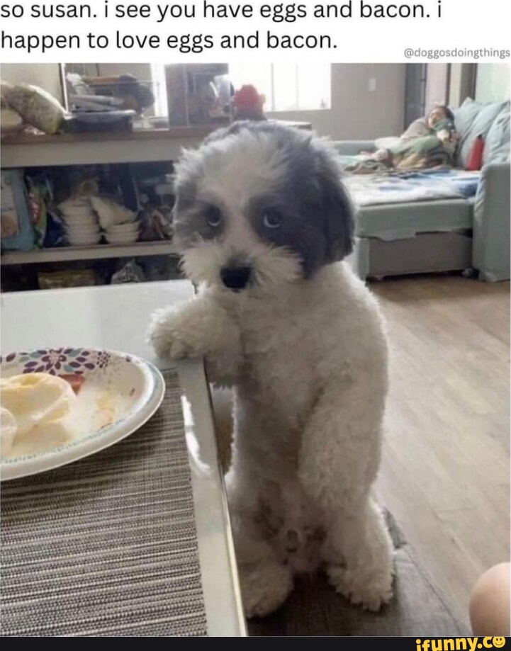 SO susan. I see you Nave eggs and bacon. I happen to love eggs and ...