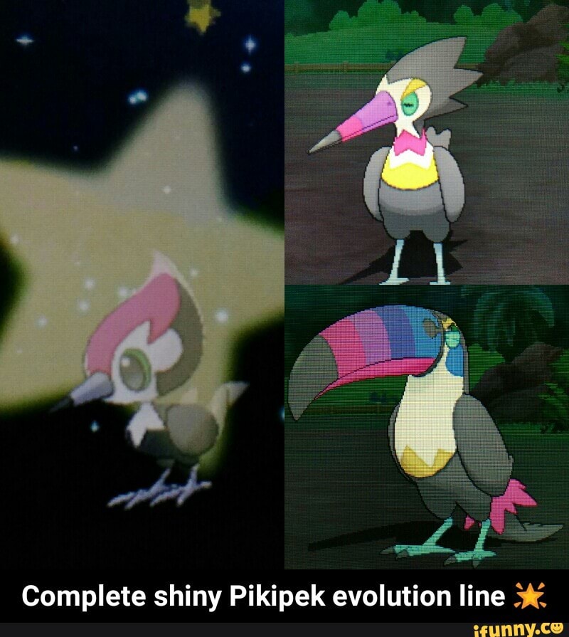 Complete shiny Pikipek evolution line * - Complete shiny Pikipek ...