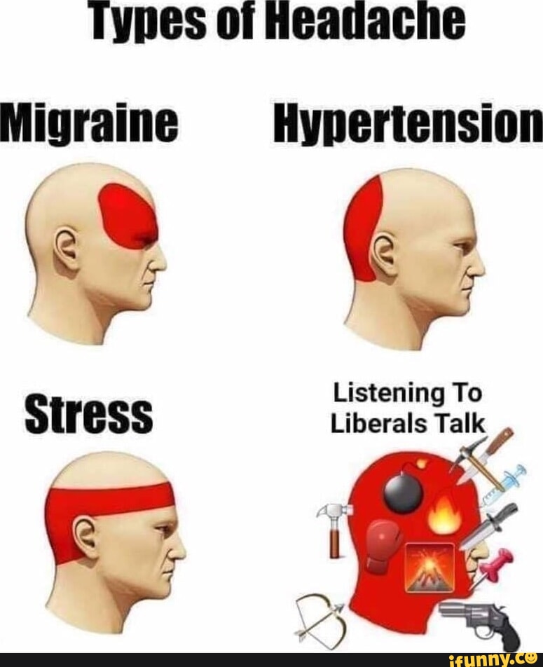 Types of headache Migraine Hypertension Listening To Stress Liberals ...