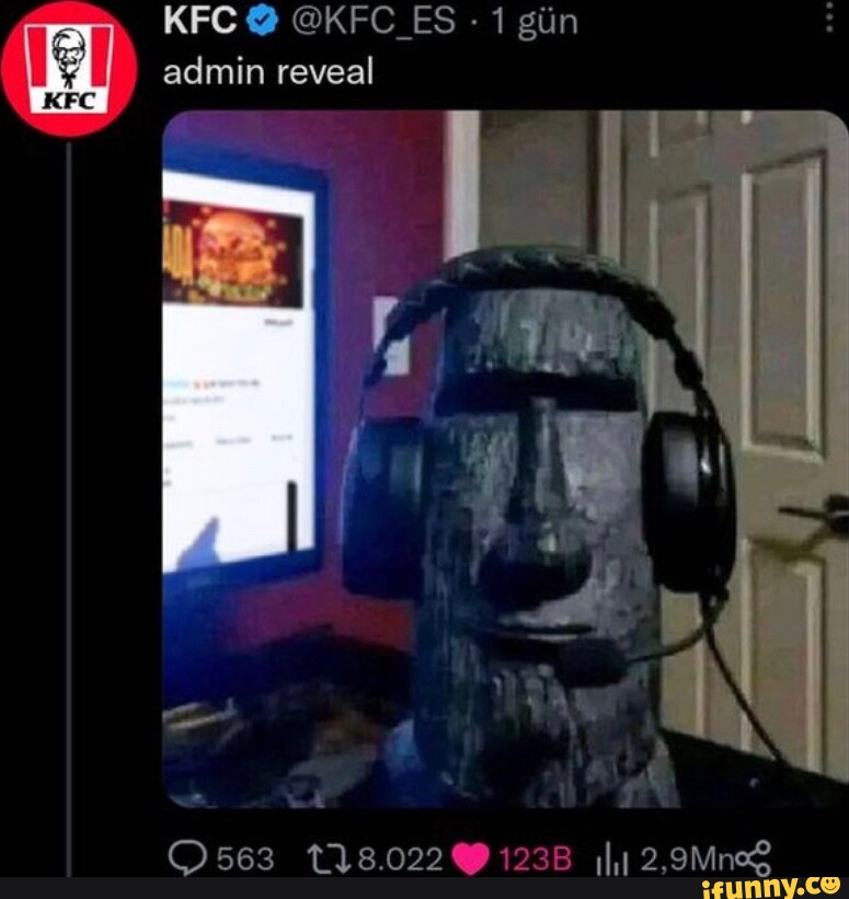 KFC @ @KFC_ES - 1 gin admin reveal KFC 563 123B - iFunny