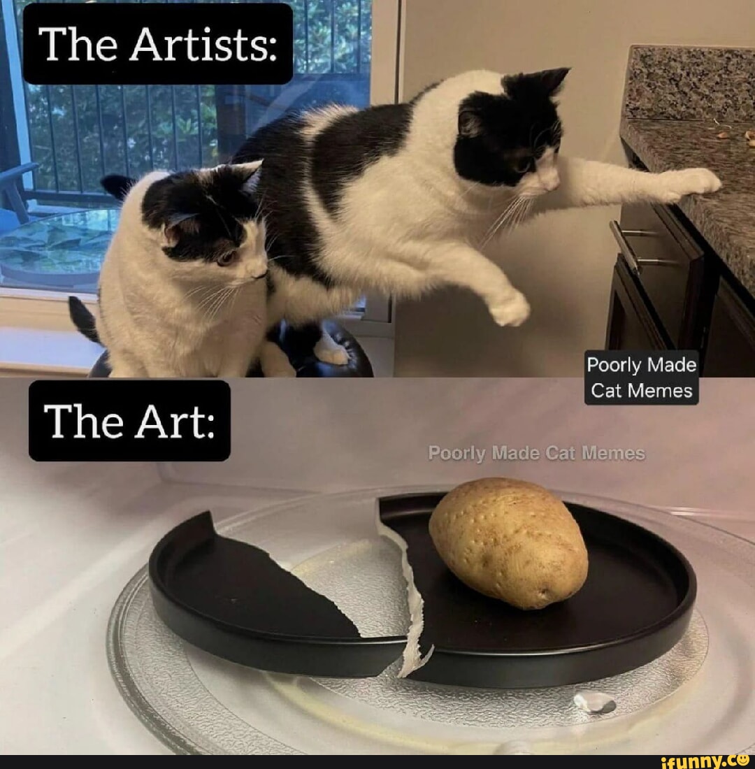 The Artists: - Poorly Made Cat Memes Made Ca dlemes The, Art: - iFunny