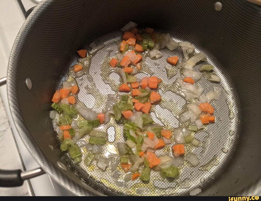 First step, make your soffritto! Soffritto is diced onion, carrot, and ...