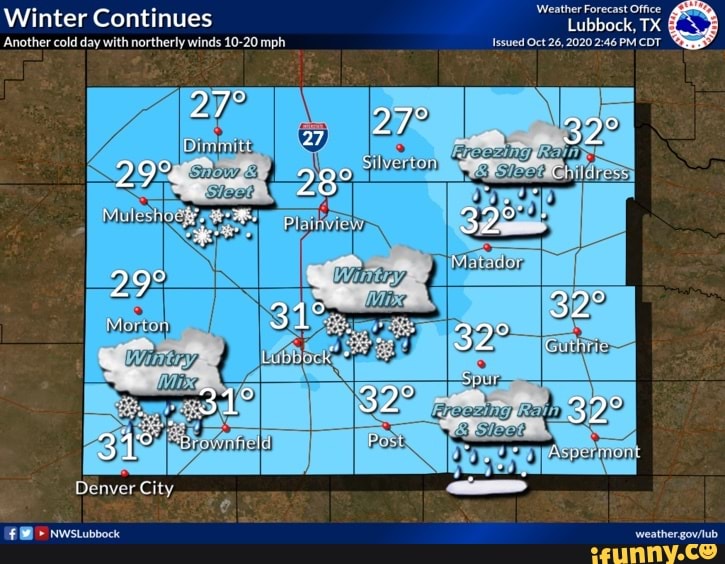 'Weather Forecast Office Winter Continues Lubbock, TX Another cold day ...