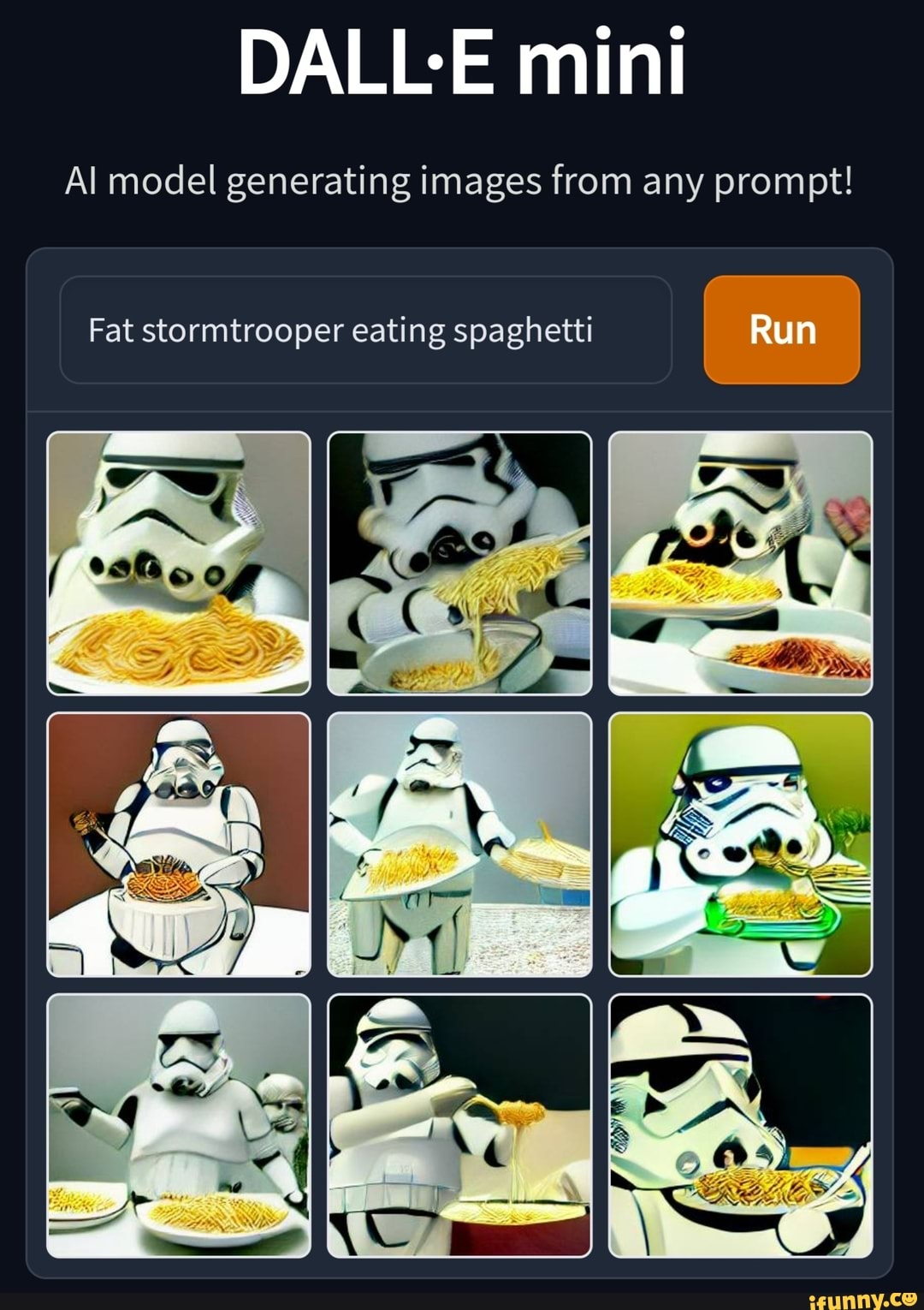 Mini Al model generating images from any prompt! Fat stormtrooper ...