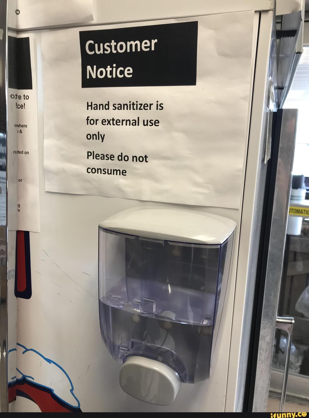 Customer Notice Hand sanitizer Is for external use only Please do not ...