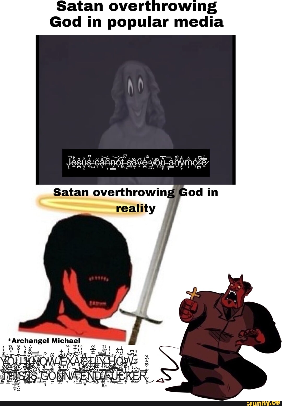 Satan overthrowing God in popular media Satan overthrowing reality ...