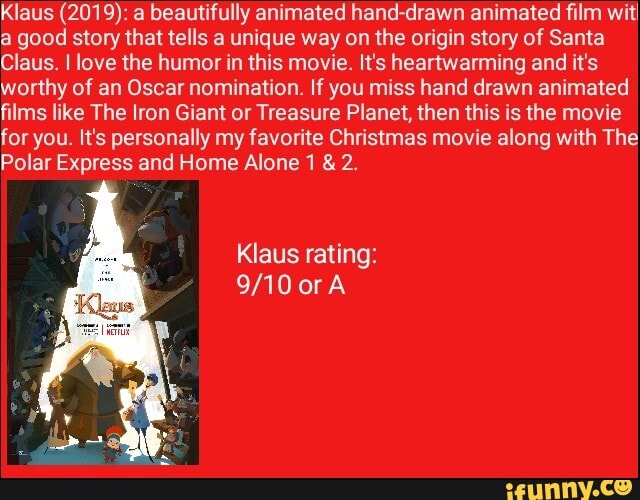 Klaus (2019): a beautifully animated hand-drawn animated ﬁlm witl a ...