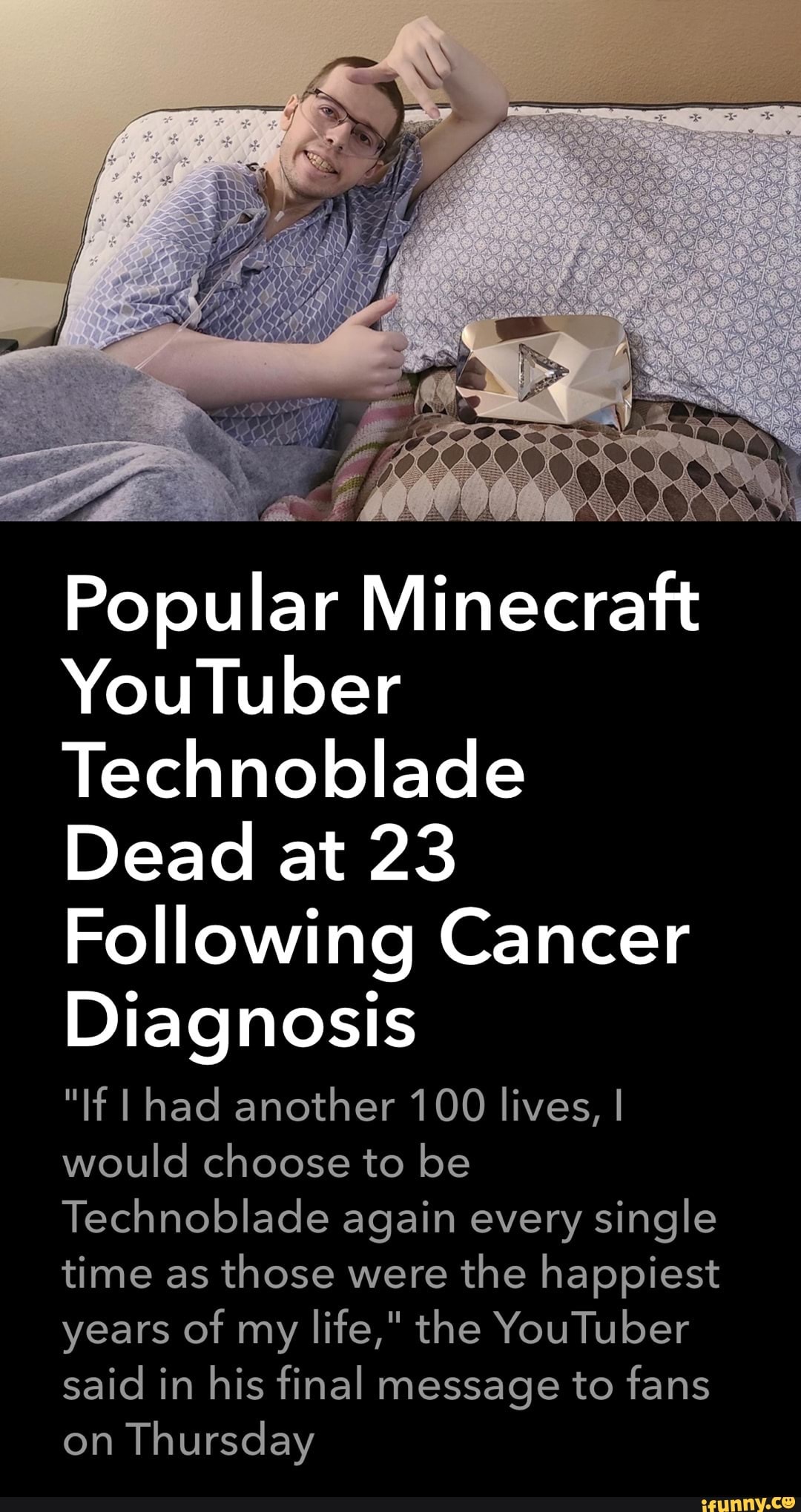 Popular Minecraft You Technoblade Dead at 23 Following Cancer Diagnosis ...