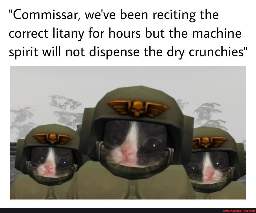 "Commissar, we've been reciting the correct litany for hours but the ...