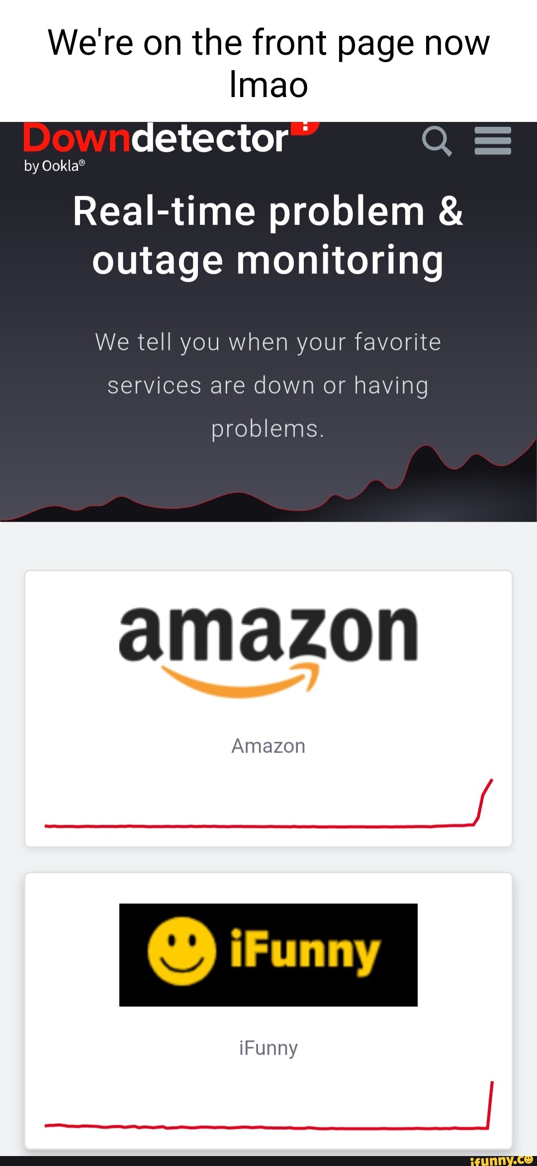 We're on the front page now mao Dow detector Q= by Real-time problem ...