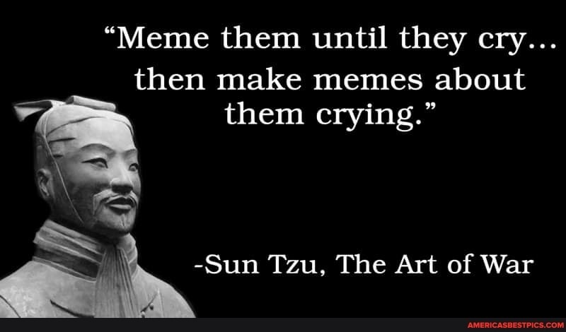 "Meme them until they cry... then make memes about them crying." -Sun ...
