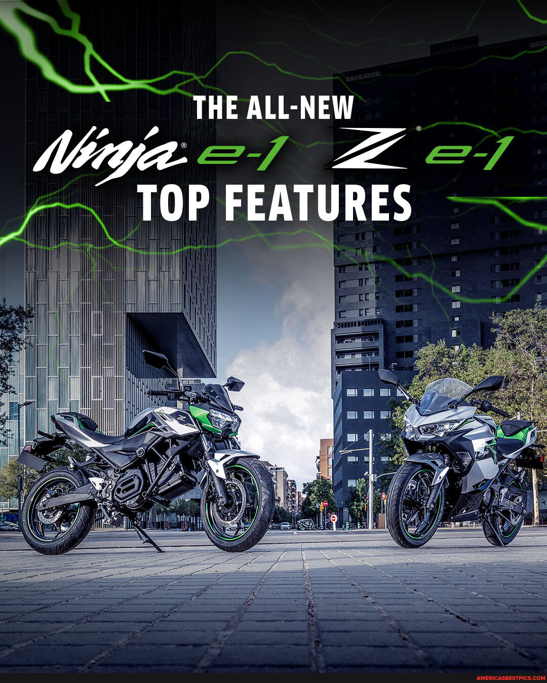 Powered by an electric motor, the all-new Ninja e-1 ABS and Z e-1 ABS ...