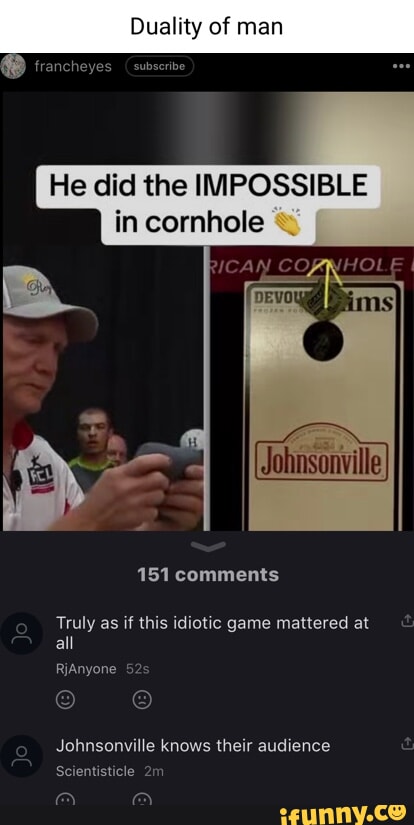 Cornhole memes. Best Collection of funny Cornhole pictures on iFunny