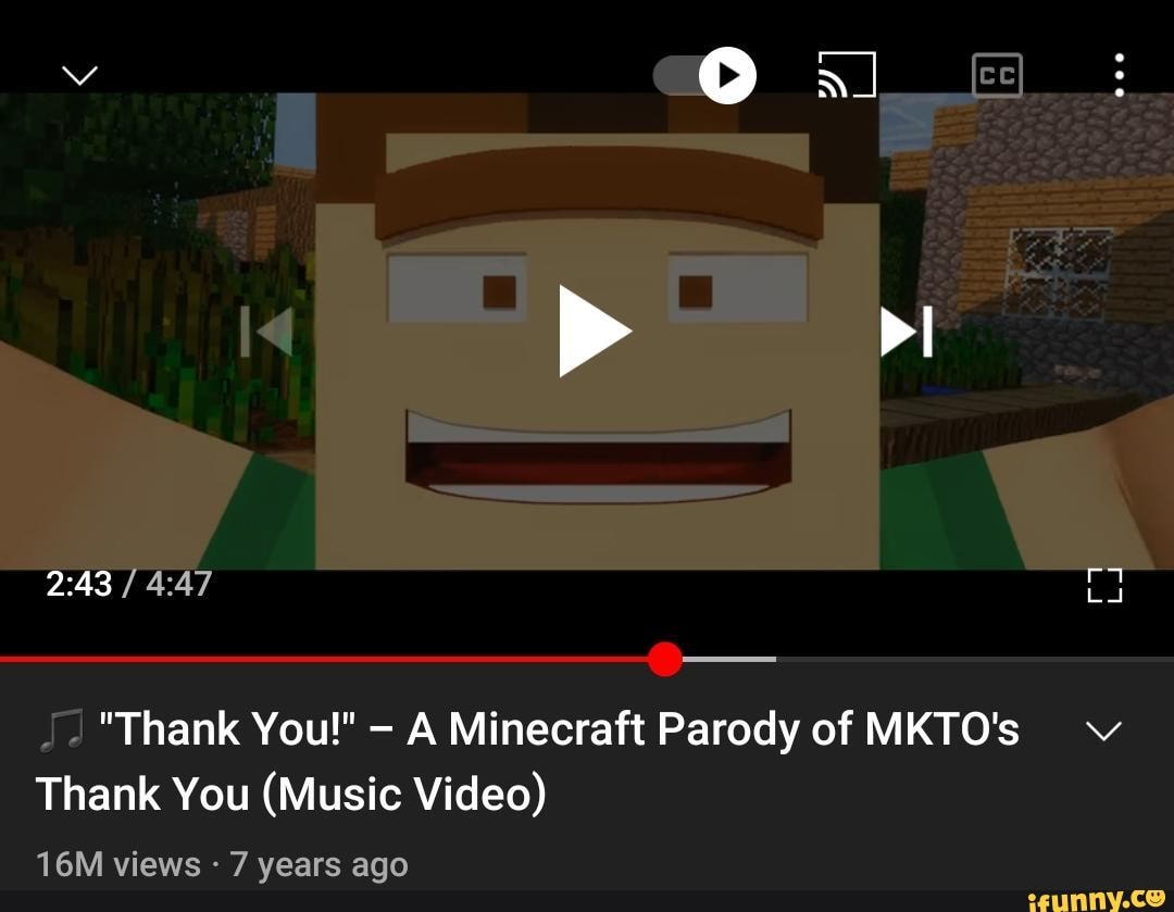 "Thank You!" A Minecraft Parody of MKTO's v Thank You (Music Video ...