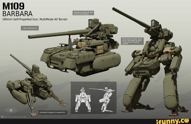 M109 BARBARA 180mm Self-Propelled Gun, MultiMode All Terrain - iFunny
