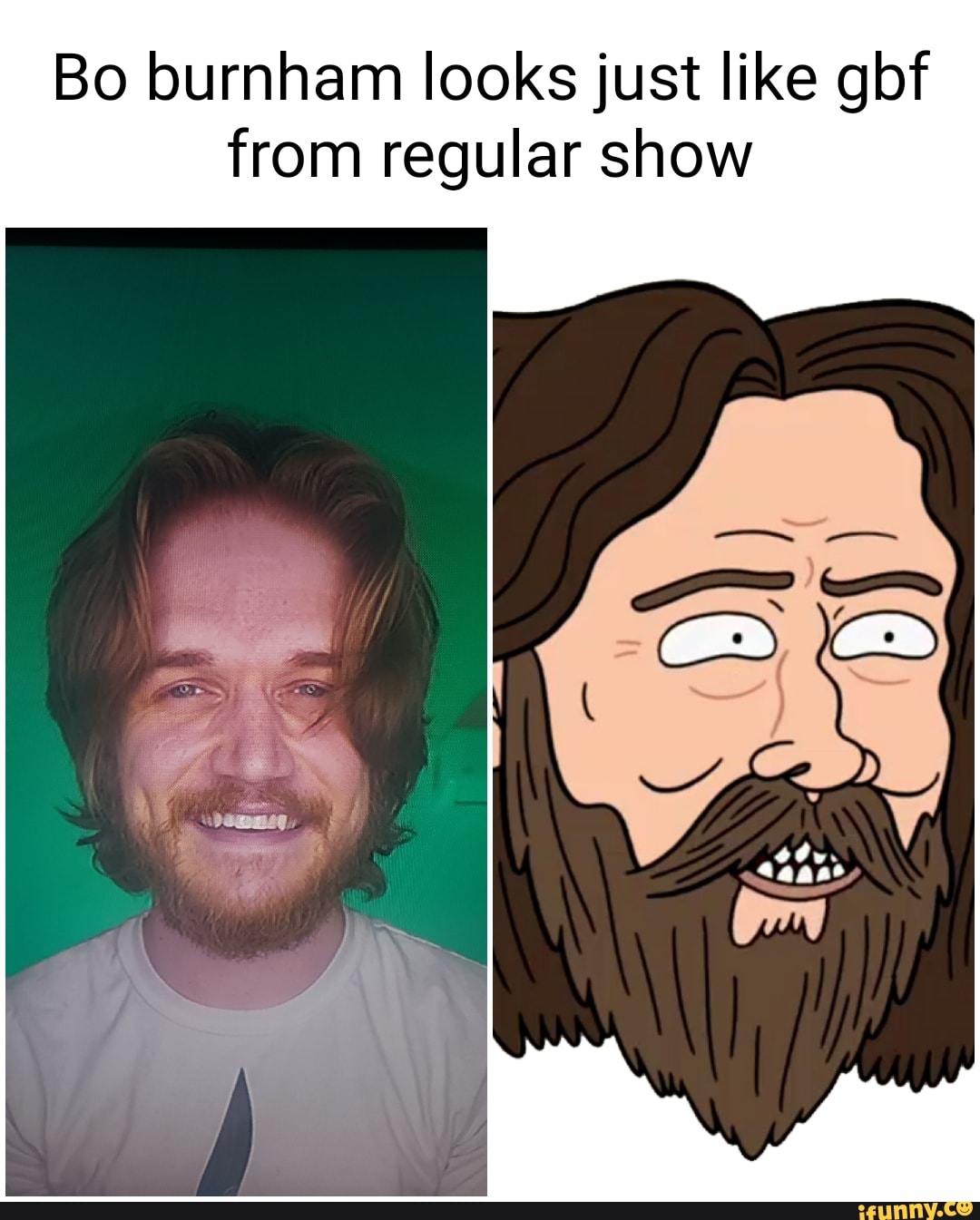 Bo burnham looks just like gbf from regular show - iFunny