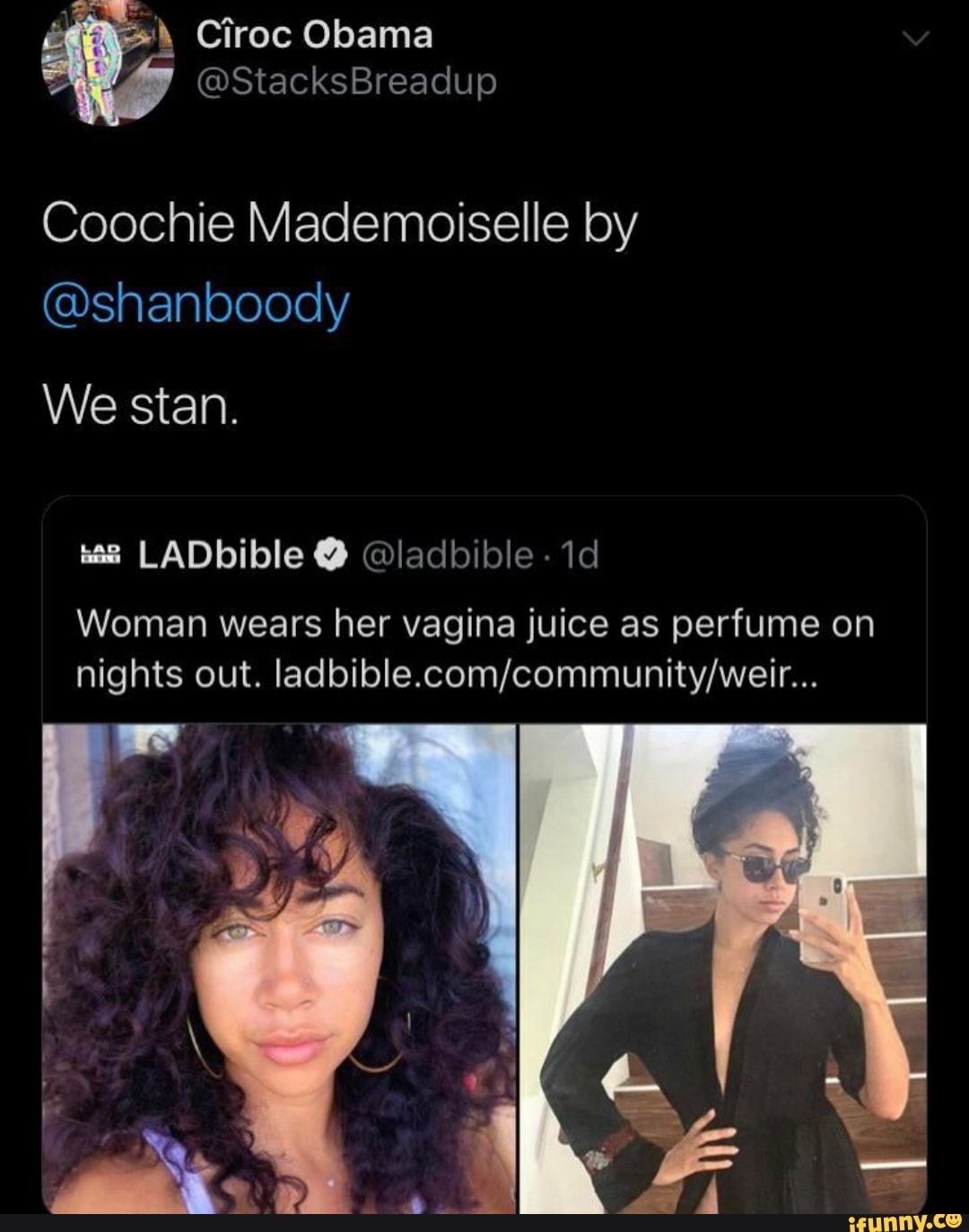 Coochie Mademoiselle by We stan. H3 LADbibIe & @ladbible - 1d Woman ...
