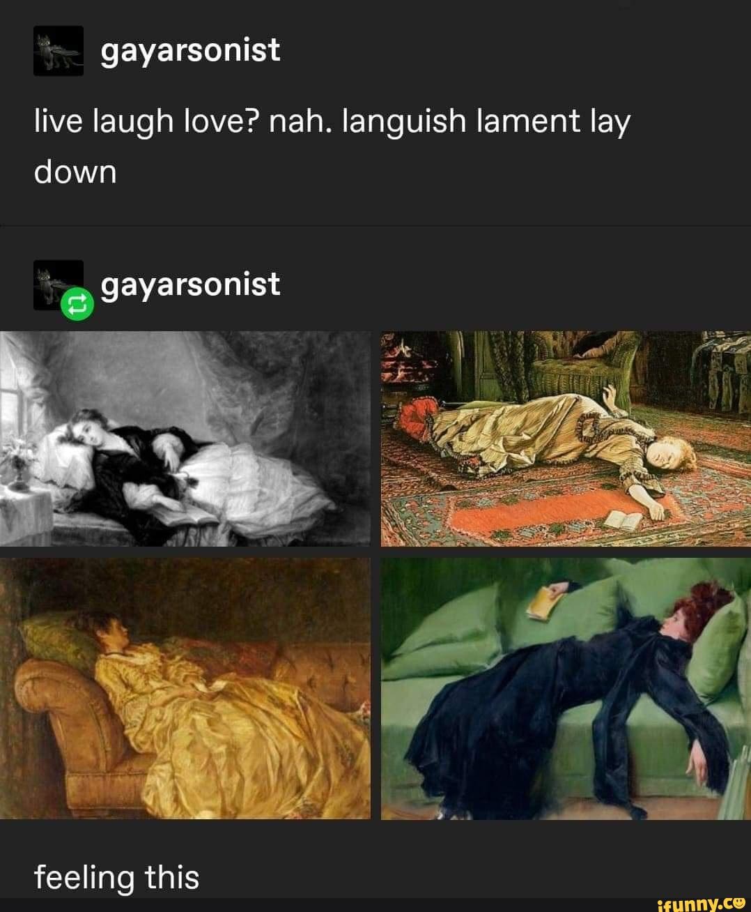 More dumping… - live laugh love? nah. languish lament lay down ...