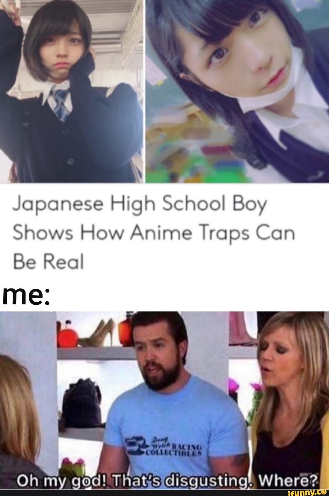Japanese High School Boy Shows How Anime Traps Can Be Real me: Oh my ...