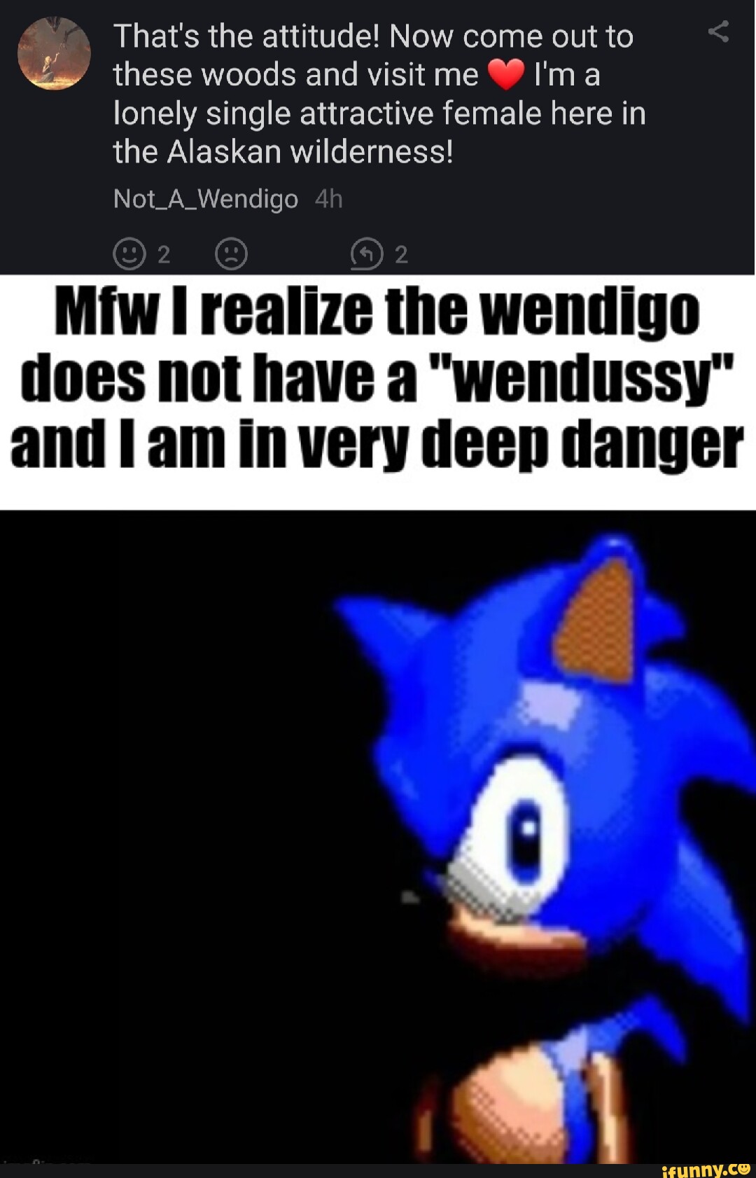 That's the attitude! Now come out to these woods and visit me I'ma ...