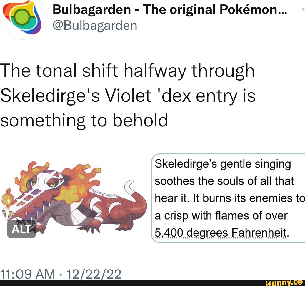 Bulbagarden - The original Pokmmon... @Bulbagarden The tonal shift ...